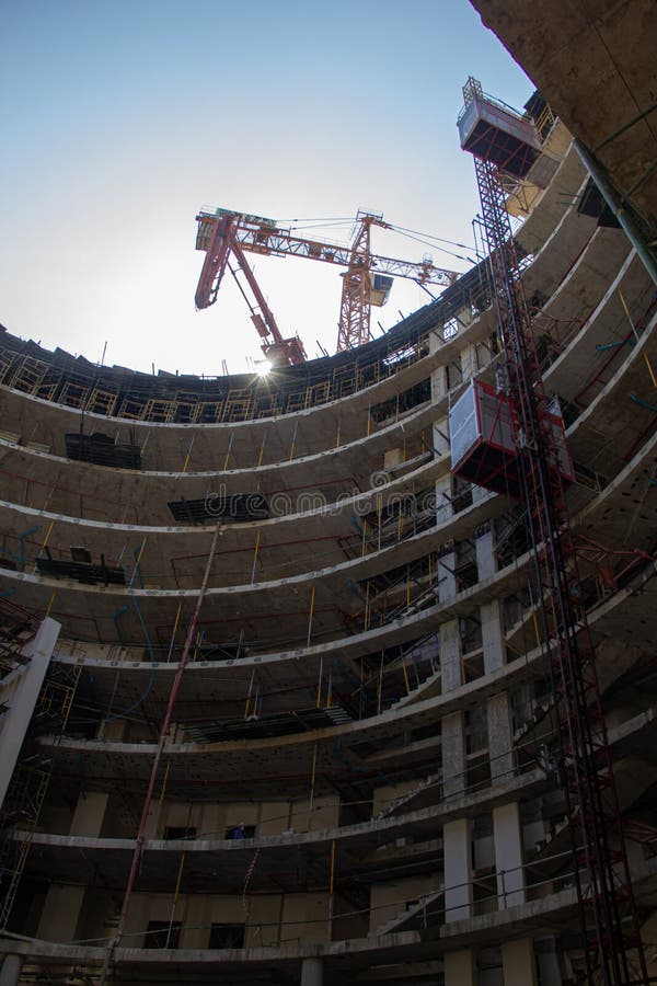 New Building Construction Site Stock Image - Image of contractor ...