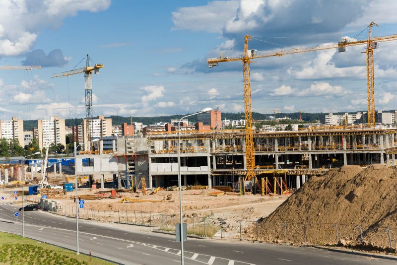 New Building Construction Site Stock Photo - Image of heat, steel: 8326468