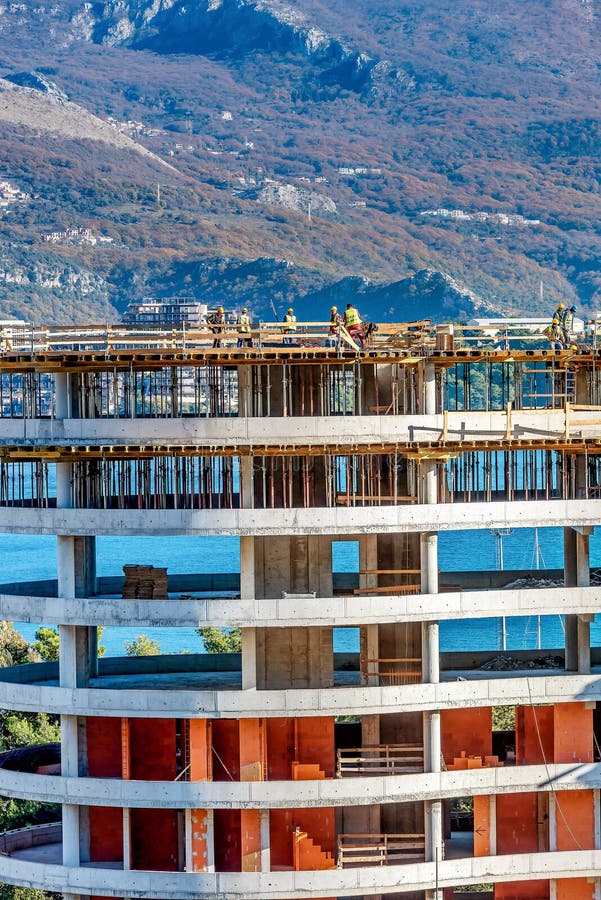 New Building Construction Site in Budva, Montenegro Editorial Image ...