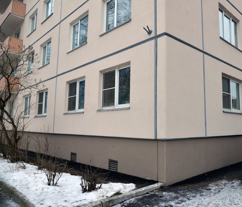 New building corner stock image. Image of concrete, construction ...