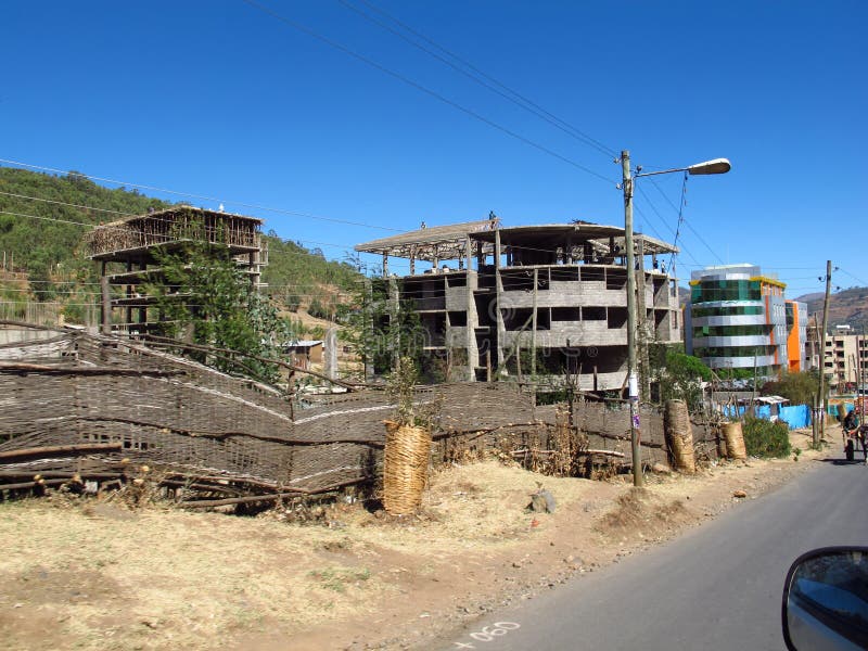 The New Building in Gondor City, Ethiopia Stock Image - Image of ruin ...