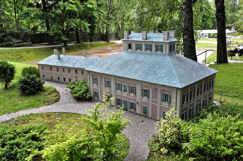 New Building and Lawn Around it Stock Image - Image of blue, grass ...