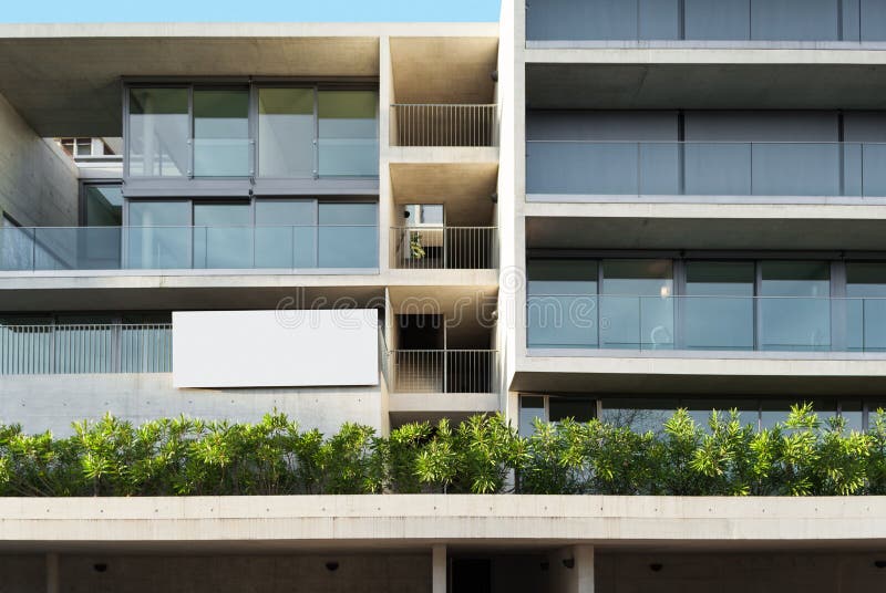 New building, outdoor stock image. Image of balcony, facade - 51357681