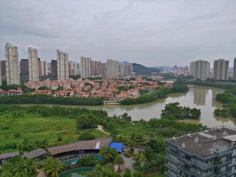 New building in Sanya stock photo. Image of skyscraper - 201128210