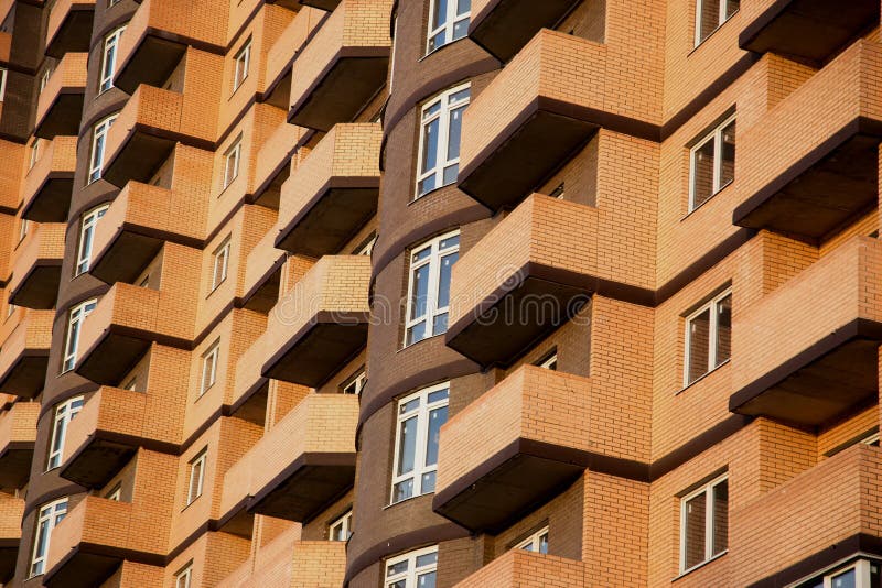 New Building. New Multi-storey Residential Building. Texture Background ...