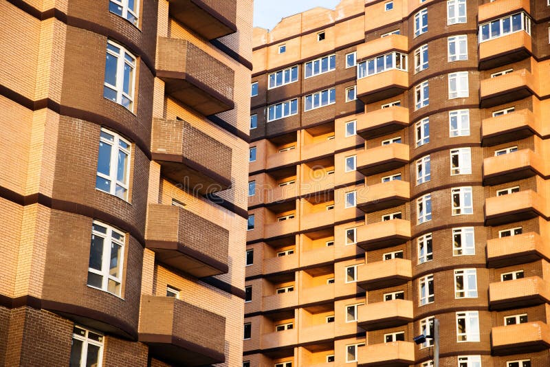 New Building. New Multi-storey Residential Building. Texture Background ...