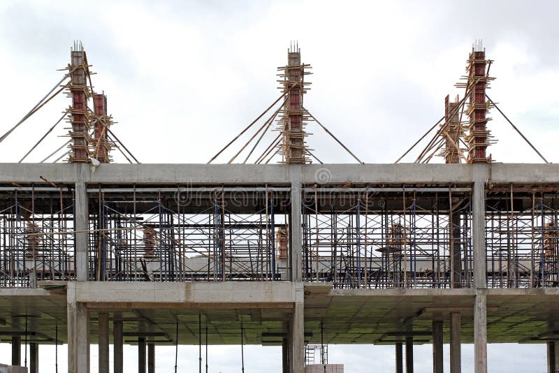 New Building Under Construction Stock Photo - Image of industry, rise ...