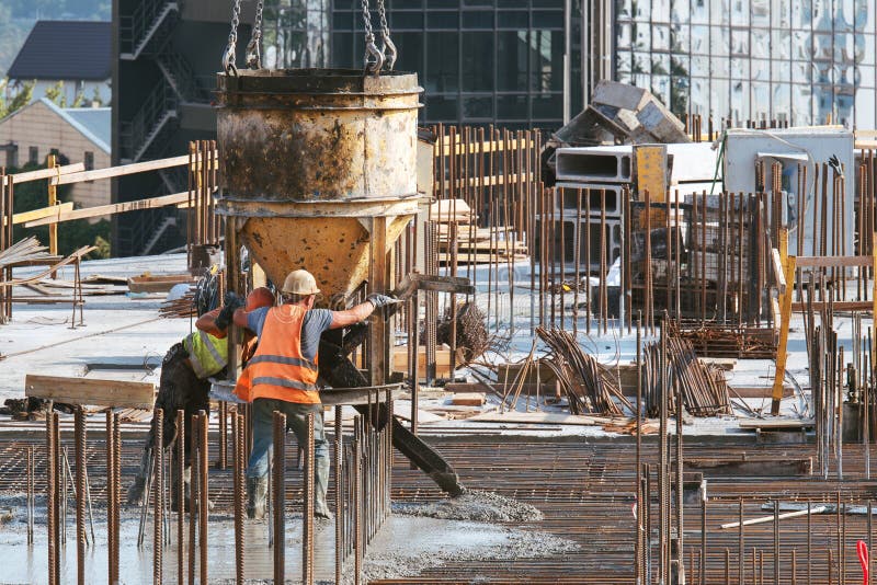 New Building Under Construction and Construction Site of a Residential ...