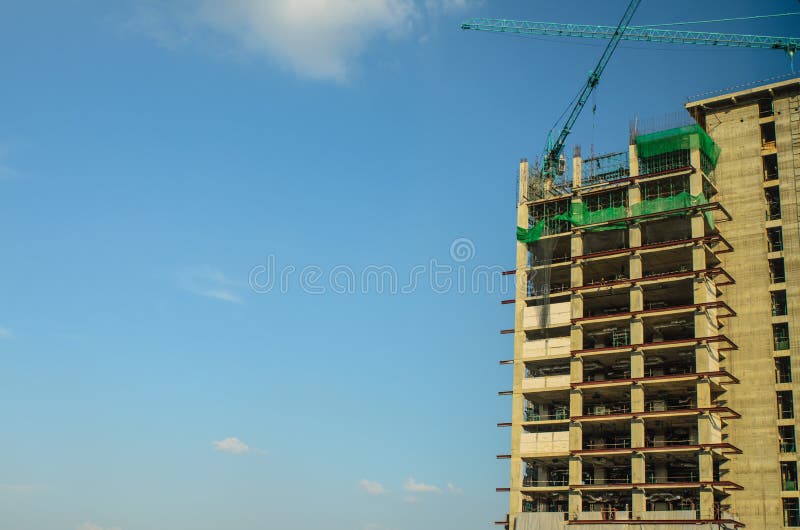 New Building Under Construction Stock Image - Image of work, engineer ...
