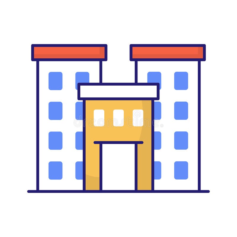 New Building Vector Fill Outline Icon Style Illustration. EPS 10 File ...