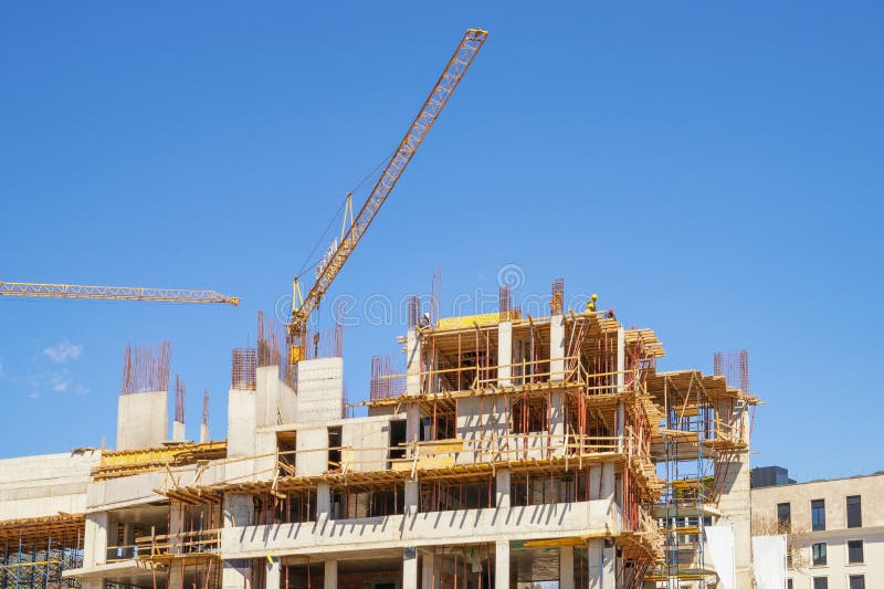 New Buildings Construction Process Stock Image - Image of architecture ...