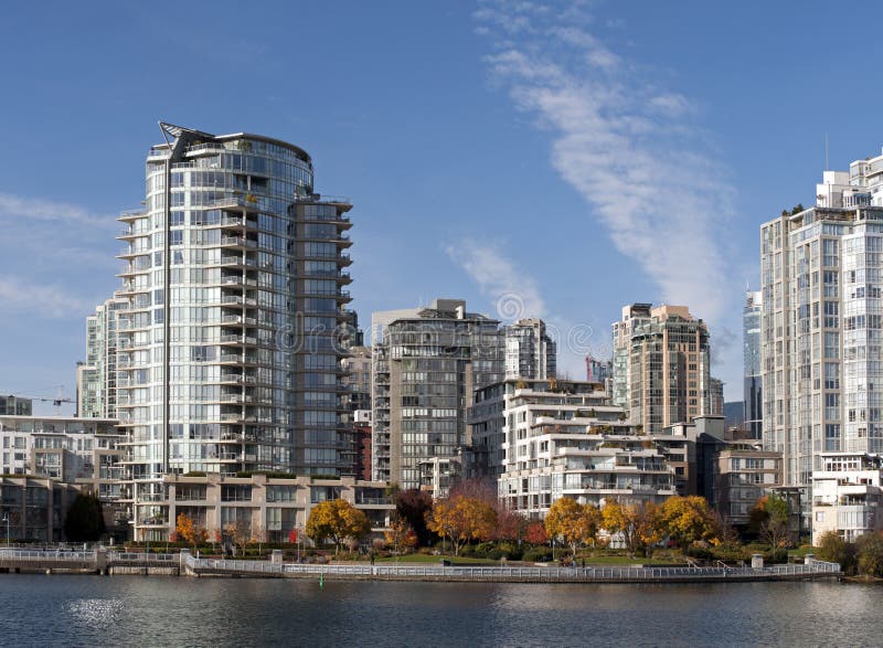New buildings in Vancouver stock image. Image of granville - 21897499