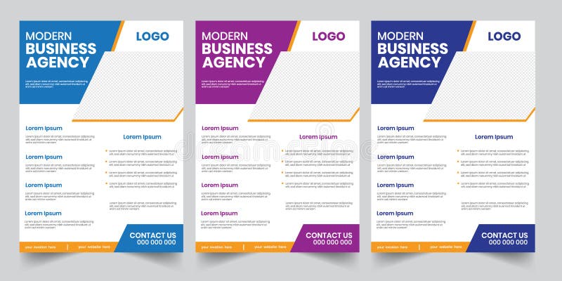 New Business Agency Advertising Flyer and Leaflet Design Stock Vector ...