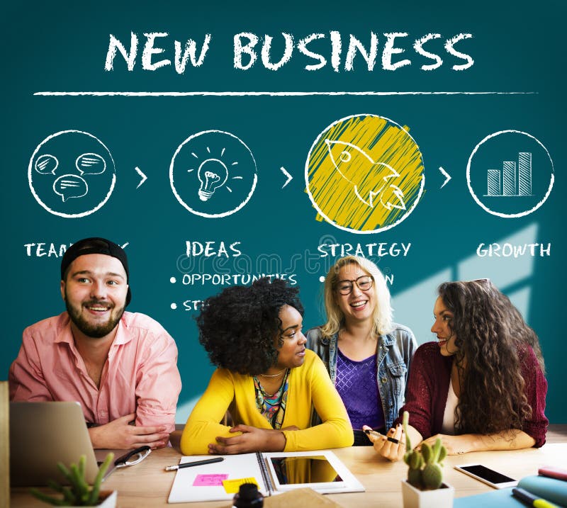 New Business Begin Launch Growth Success Concept Stock Photo - Image of ...