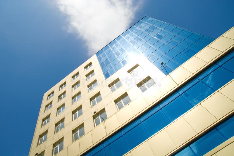 New Business Center on the Background of Blue Sky Stock Photo - Image ...