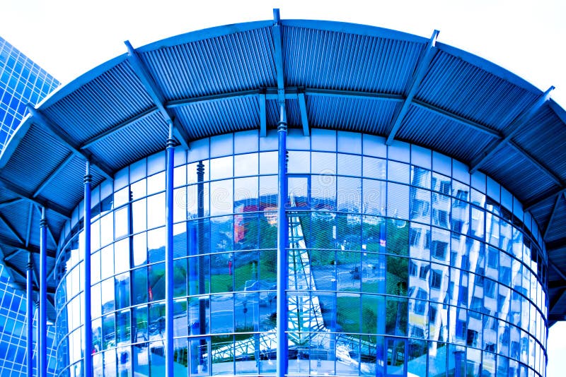 New Business Center Windows Reflections Stock Photo - Image of exterior ...