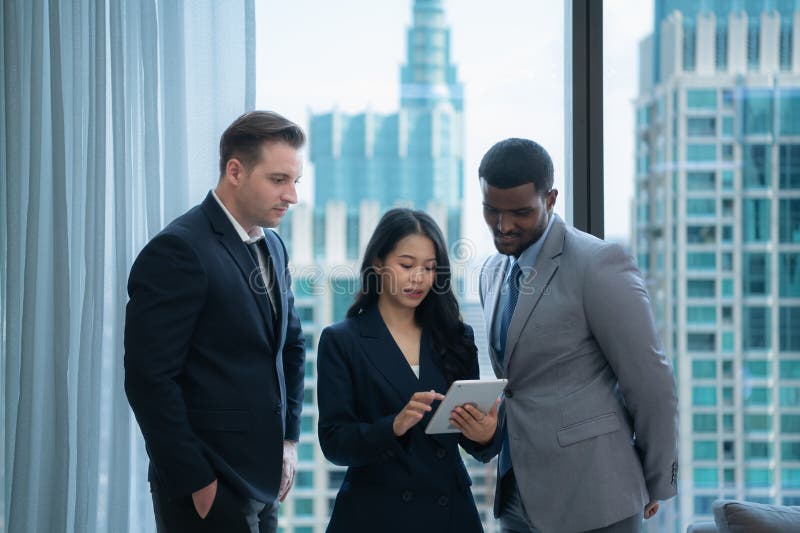 New Business Group Discuss and Exchange Ideas while Relaxing Stock ...