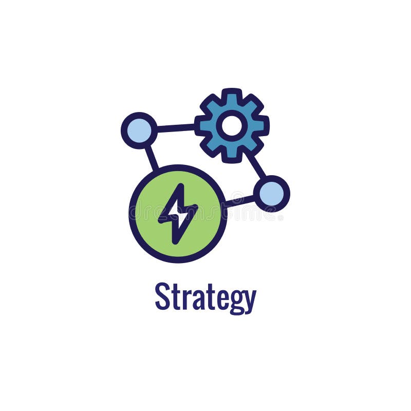 New Business Process Icon | Strategy Phase Stock Vector - Illustration ...