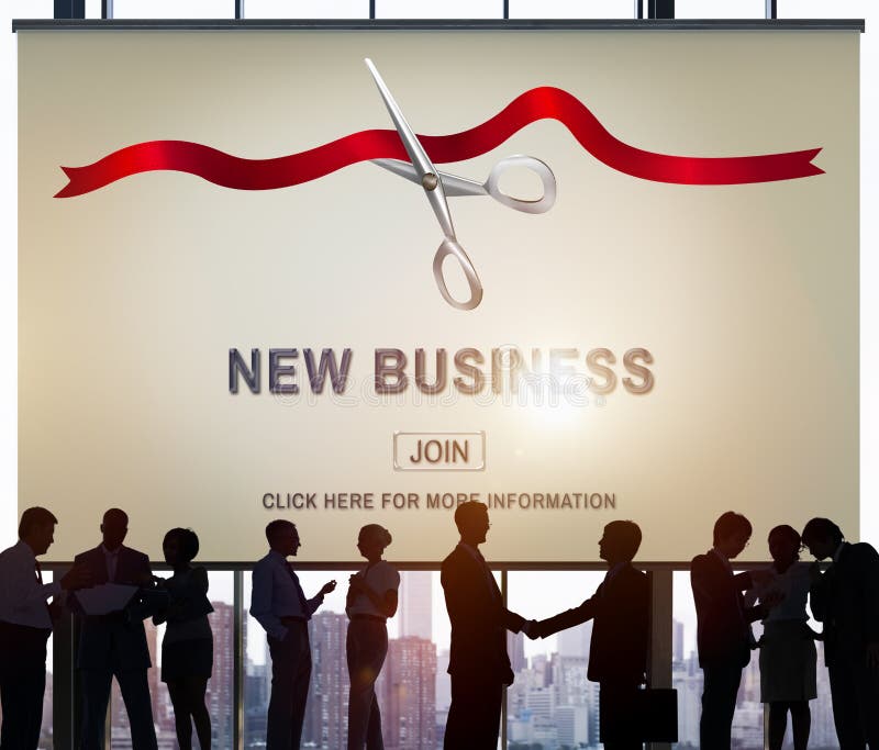 New Business Ribbon Cutting Celebration Event Concept Stock Image ...