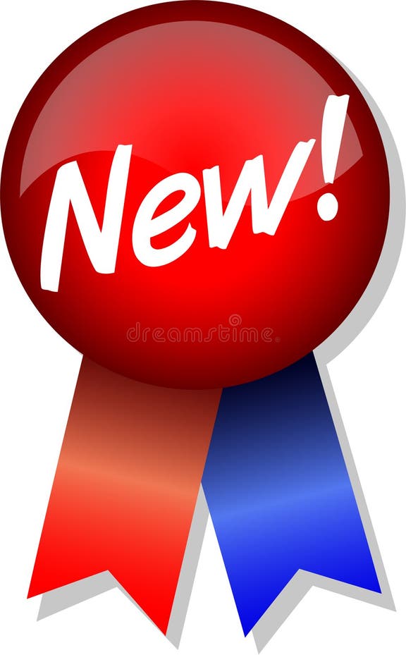 New! Button and Ribbon/eps stock vector. Illustration of blue - 4334701