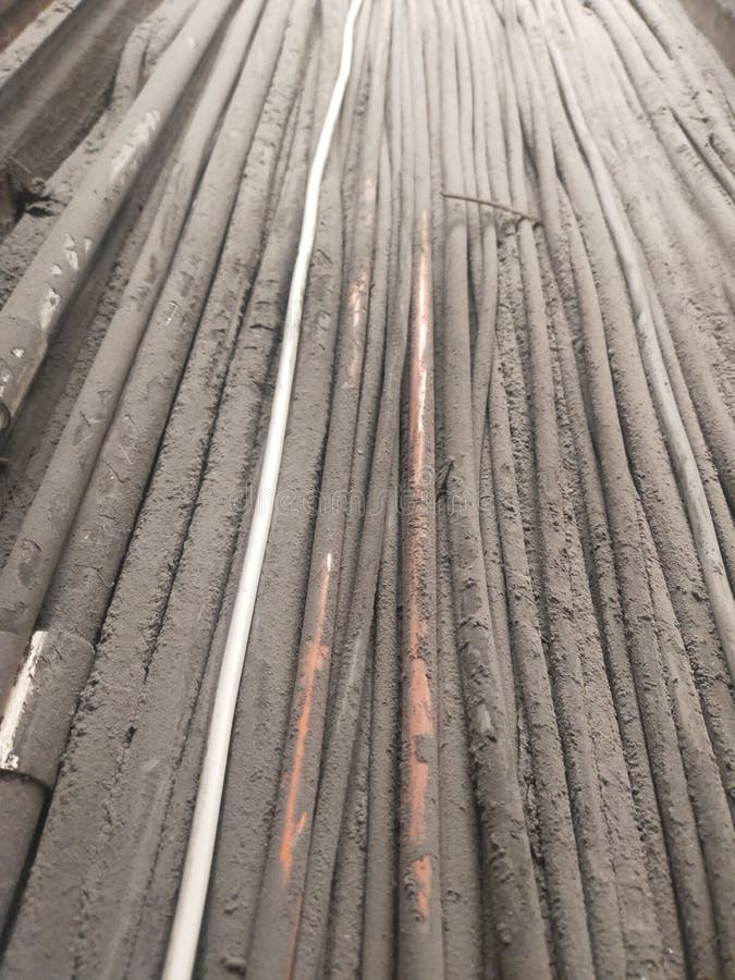 The New Cable Has Not Been Touched by the Dust on the Old and Weathered ...