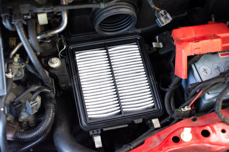 New Car Air Filter , Air Filter on Filter Box in a Engine Compartment ...