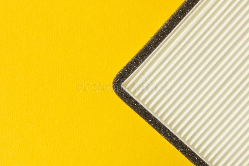 New Car Air Filter Isolated on White Background . Close Up Stock Photo ...