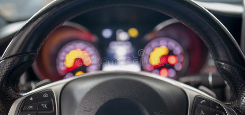 New car dashboard stock image. Image of instrument, mileage - 178901203