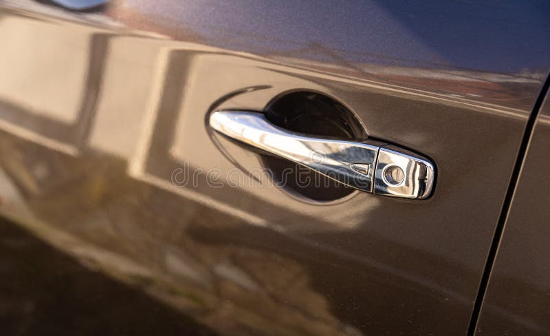 New Car Door Handle. Automatic Opening of a Car Door without a Key ...