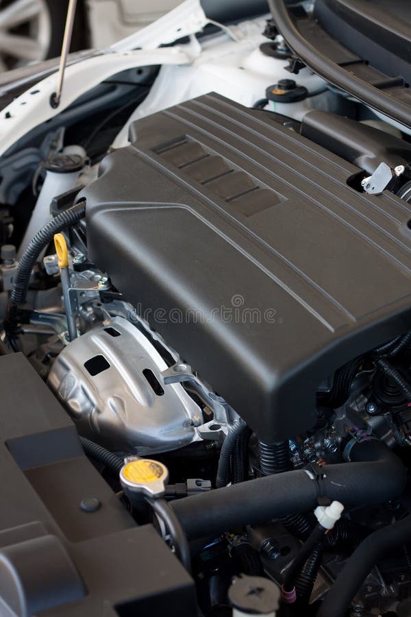 New car engine stock photo. Image of metal, fuel, auto - 103761490