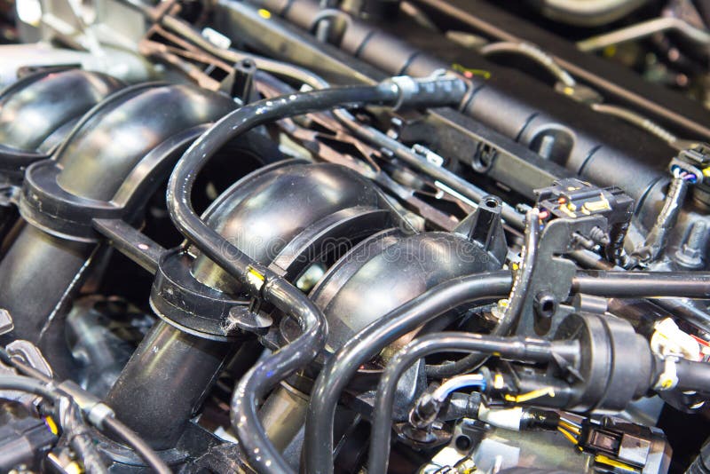 Automotive Industry - Engines Stock Image - Image of technical, line ...