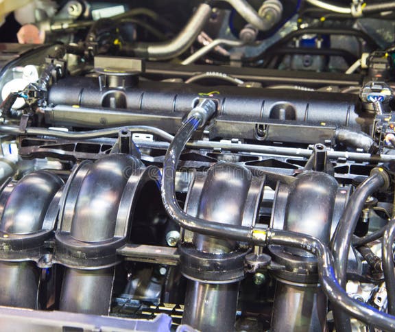 New car engine stock image. Image of cogs, hybrid, detail - 43496523