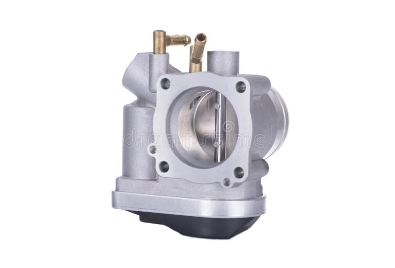 New Car Engine Throttle Isolated on White Stock Image - Image of ...
