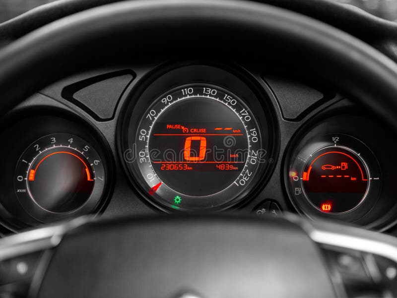 Car interior stock image. Image of pointer, vehicle - 234768179