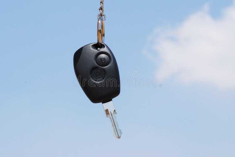 New car key stock photo. Image of cloudscape, blue, symbol - 12409222