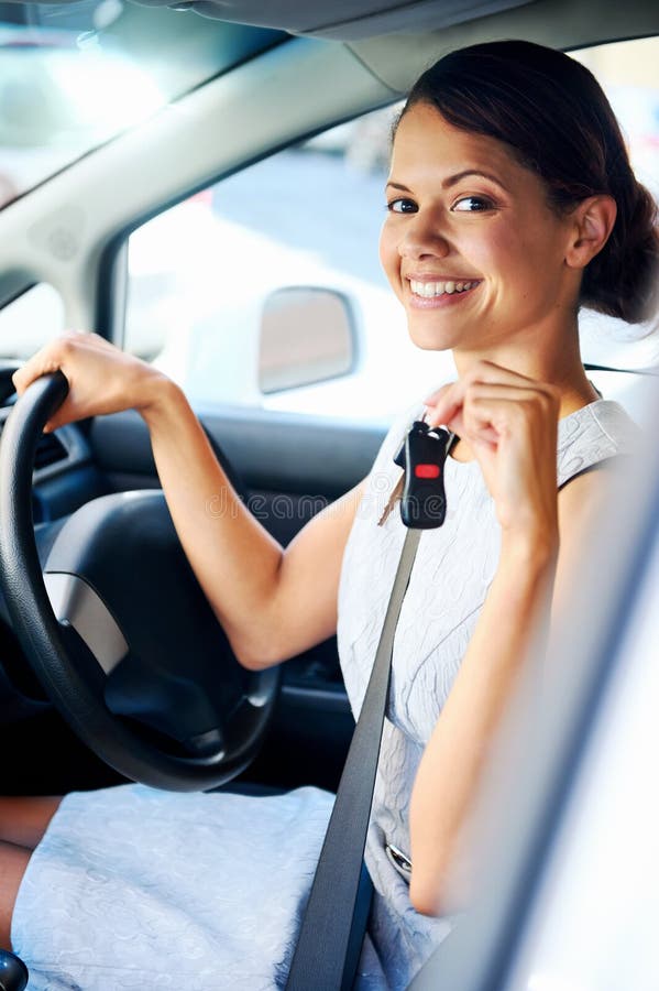 Woman showing car keys stock image. Image of keys, drive - 31408625
