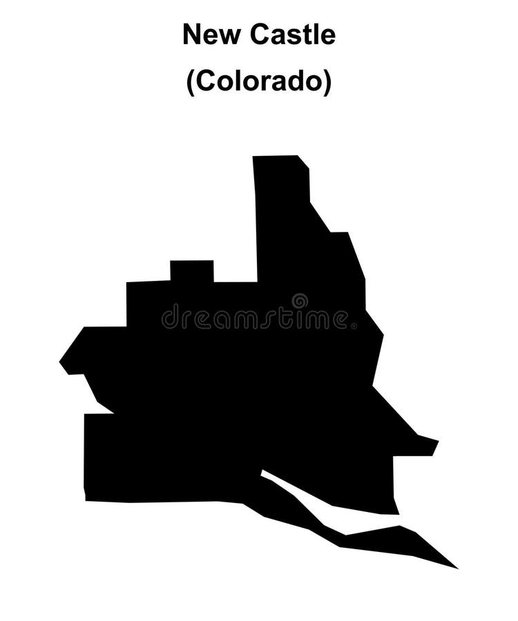 New Castle outline map stock illustration. Illustration of borders ...