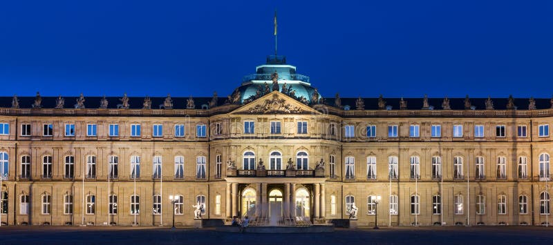 New Castle Stuttgart Germany in the Evening Stock Photo - Image of ...