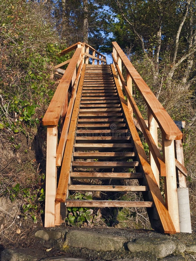 New Cedar Trail Stairs stock image. Image of steep, area - 16753585