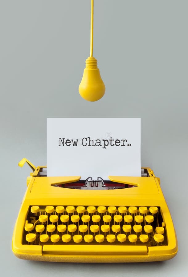 New Chapter Typewriter Closeup Stock Photo - Image of copy, beginning ...