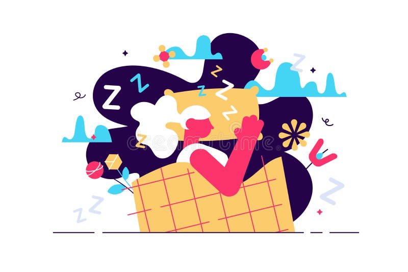 Lucid Dreaming Vector Illustration. Flat Tiny Stock Vector ...