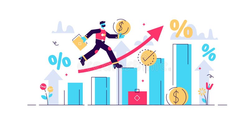 Financial Forecast Vector Illustration. Flat Tiny Stock Vector ...