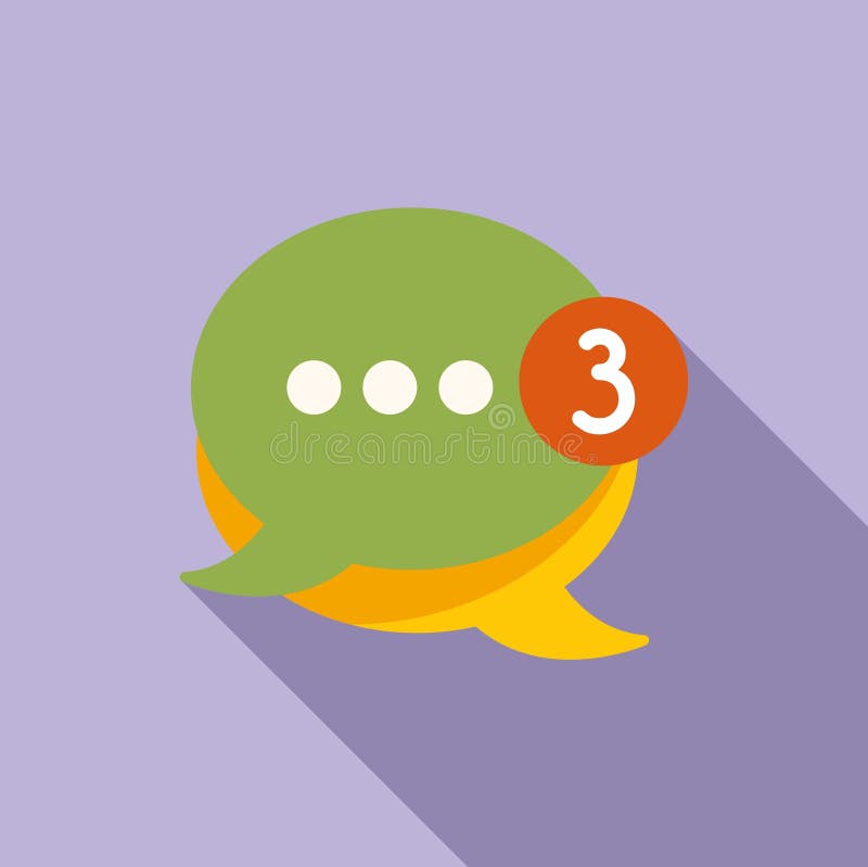 New Chat Icon Flat Vector. Media Network Stock Vector - Illustration of ...