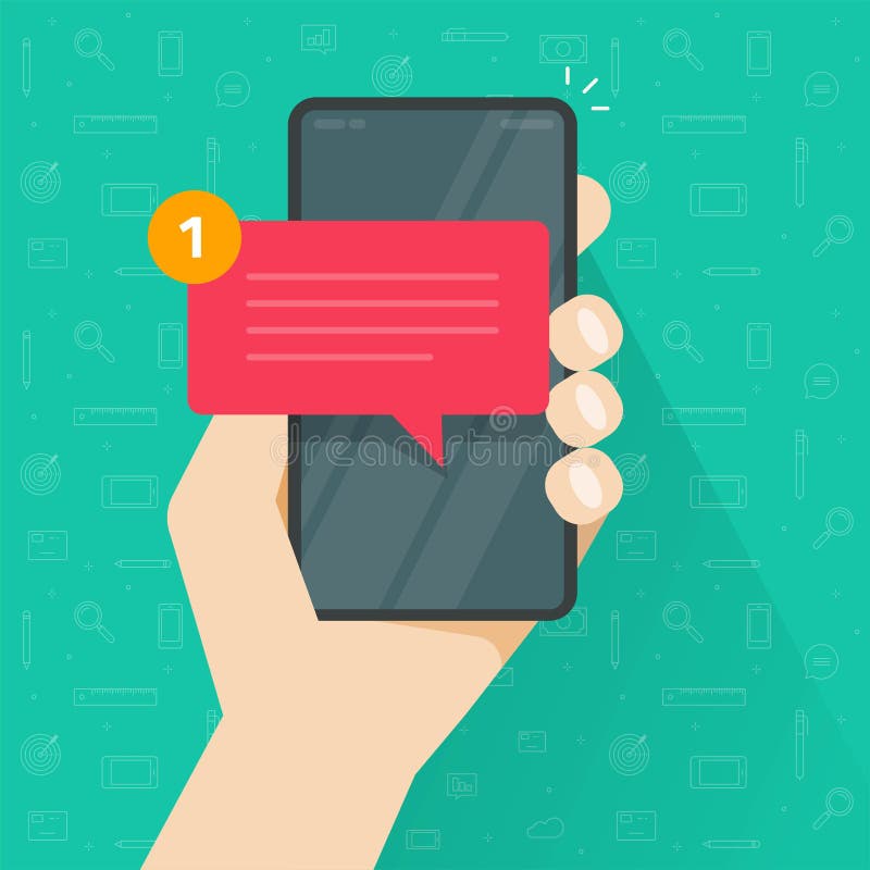 Chat Text Message Bubble 3D Flat Vector Mobile Interface Stock Vector ...