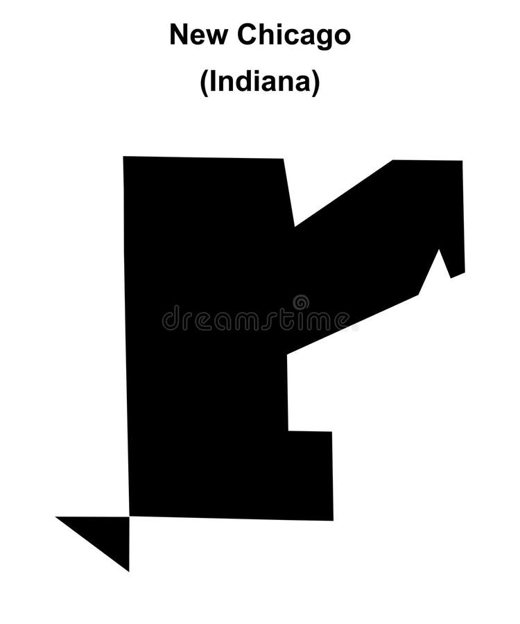 New Chicago outline map stock vector. Illustration of design - 387284868