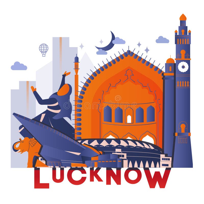Lucknow Branding Technology Concept Vector Illustration Stock Vector ...