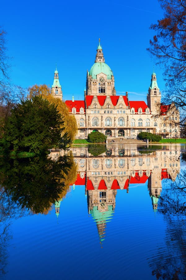 New City Hall in Hanover, Germany Stock Photo - Image of hanover ...