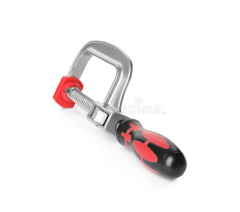 New Clamp Isolated on White. Stock Image - Image of equipment, engineer ...