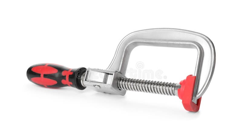 New Clamp Isolated on White. Stock Image - Image of fasten, joiner ...