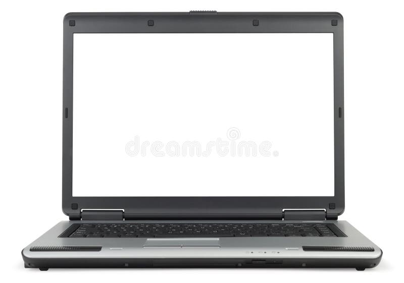 Laptop front view stock photo. Image of technology, notebook - 25997156